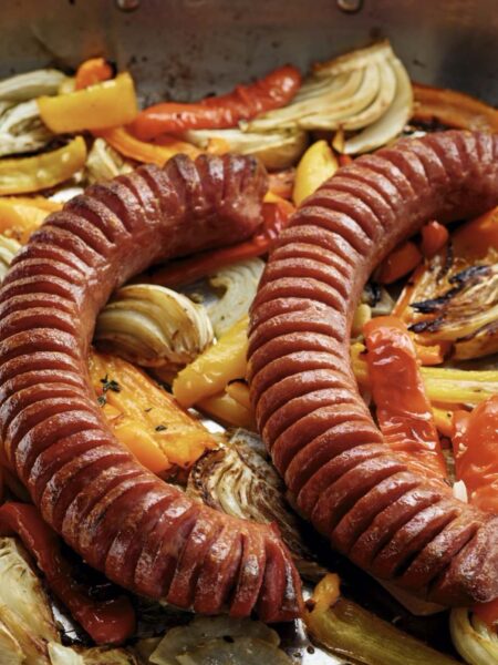 Ina Garten Hasselback Kielbasa - Ina Garten Eats